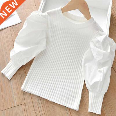 Girls Puff Sleeve T-irt Spring 2022 New Children's Faion