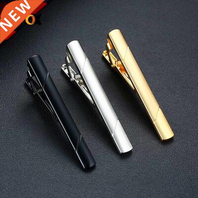 Vnox Mens Classic Tie Clips Black and Gold Tone Gifts for Hi
