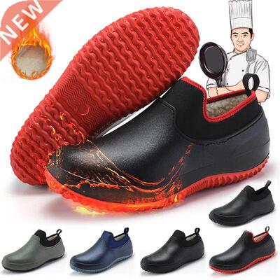 Men Shoes Kitchen Working Shoes Add Cotton Non-slip Waterpro