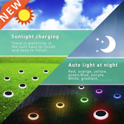 Solar Lights Outdoor,7 Color Solar Pathway Lights Outdoor Ga