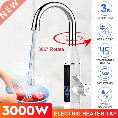 3000W Instant Electric Faucet Hot Water Heater LED Temperat