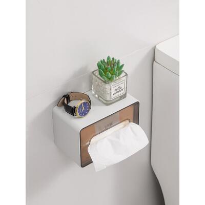 Toilet Tissue Paper Holder Shelf Bathroom kitchen Towel Roll
