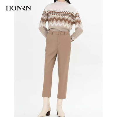 HONRN/红人羊毛九分休闲裤