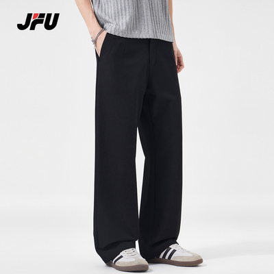 JFU潮牌美式阔腿松紧腰男休闲裤
