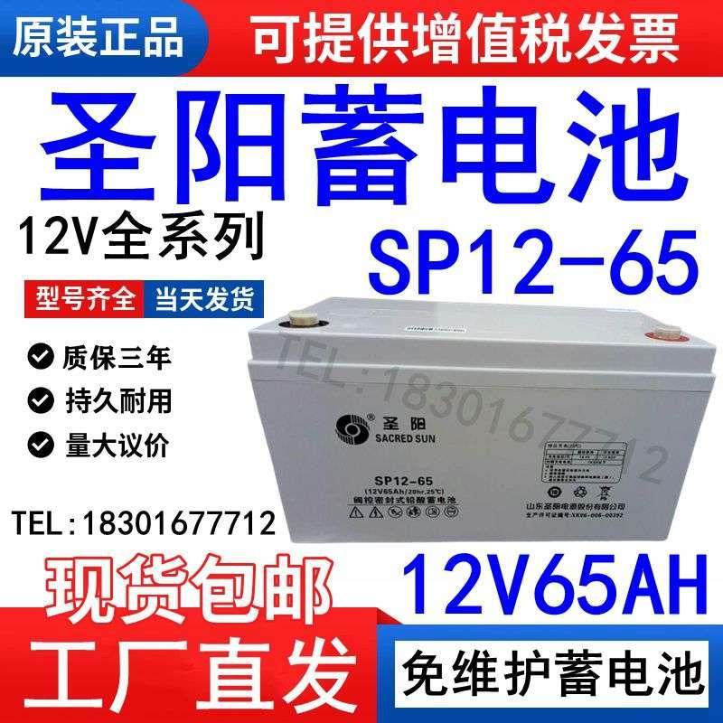 圣阳蓄电池12V65AH铅酸免维护蓄电池EPS蓄电池ups直流屏蓄专用蓄_虎窝淘