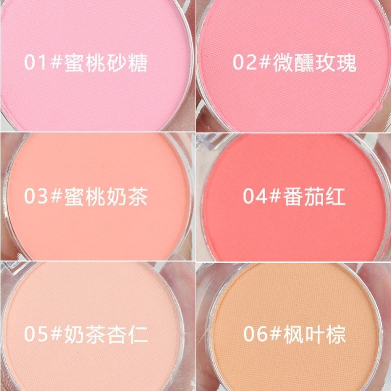 6 Color Peach Face Mineral Pigment Cheek Blusher Powder_虎窝淘