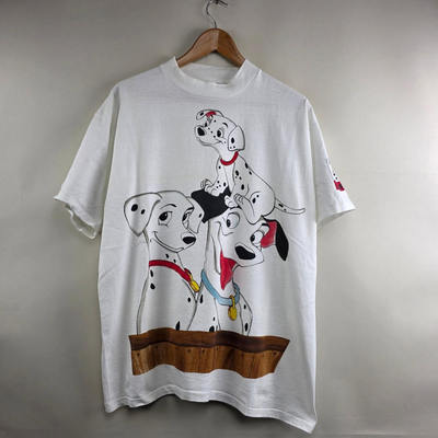 WHO CARE复古大百科90s Disney 101 Dalmatians纯棉高街短袖T恤