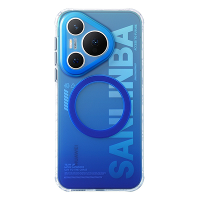 镭射炫彩渐变磁吸手机壳适用华为