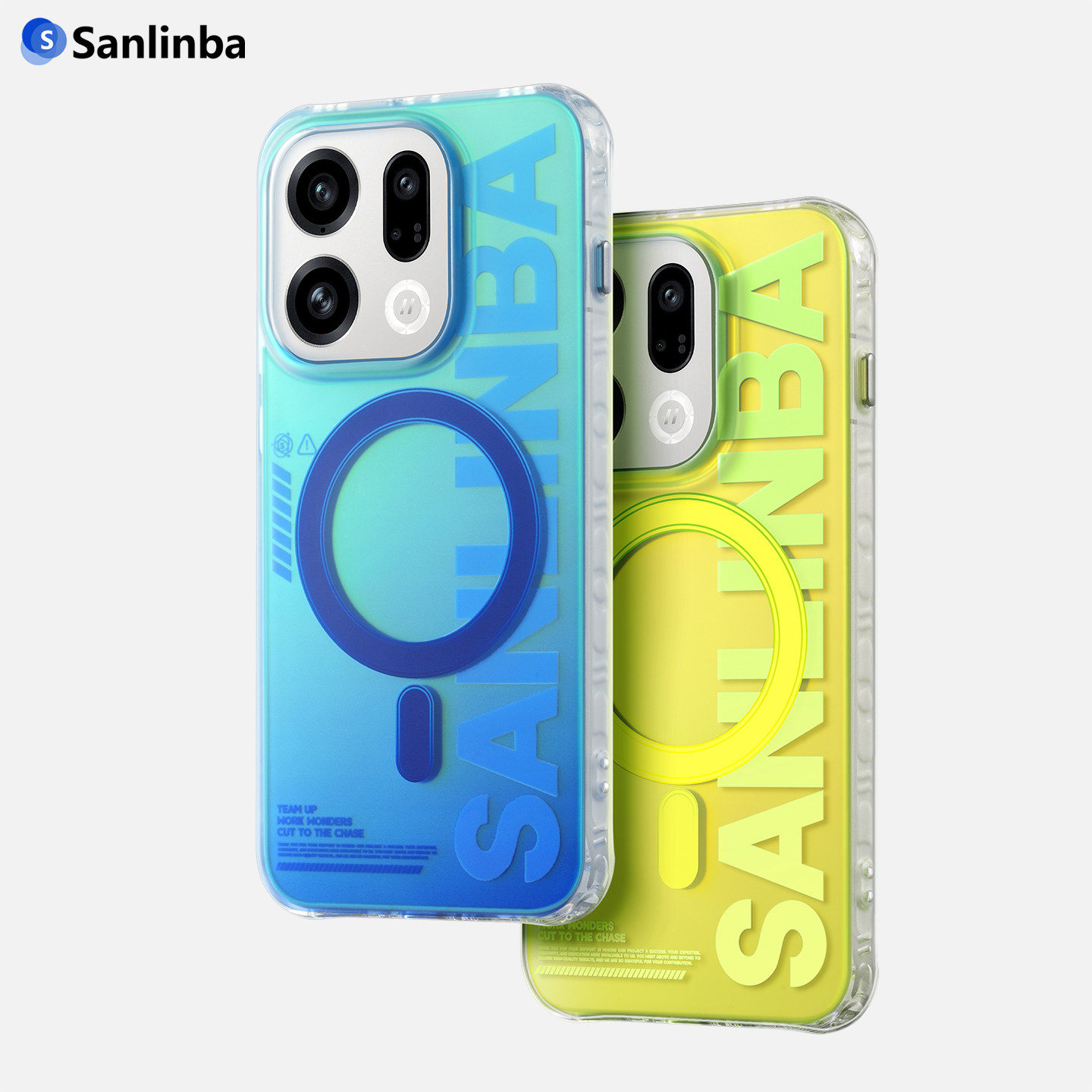 Sanlinba炫彩镭射渐变磁吸手机壳适用OPPO Find X9 Ultra磨砂保护壳新款高级感X9 Pro防摔手机套磁吸手机支架