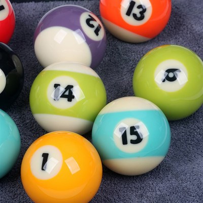 速发独眼龙台球标单个散美母球子准57.2mm卖式黑八零球桌球水晶球