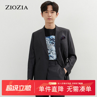 ZIOZIA春季男士商务单口枪驳领正装西服外套ZSB11101C
