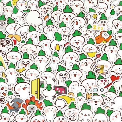 138张talkmaker绿萝卜防水贴纸