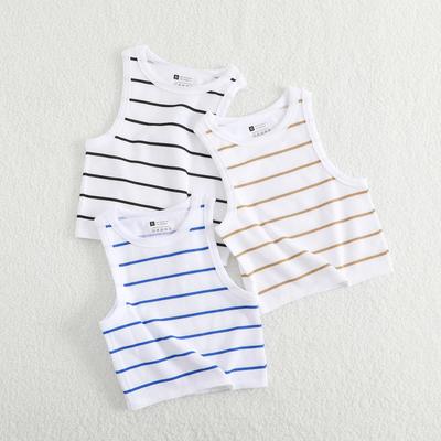 Seamless Thread Stripe Dance Fitness Vest High Elastic