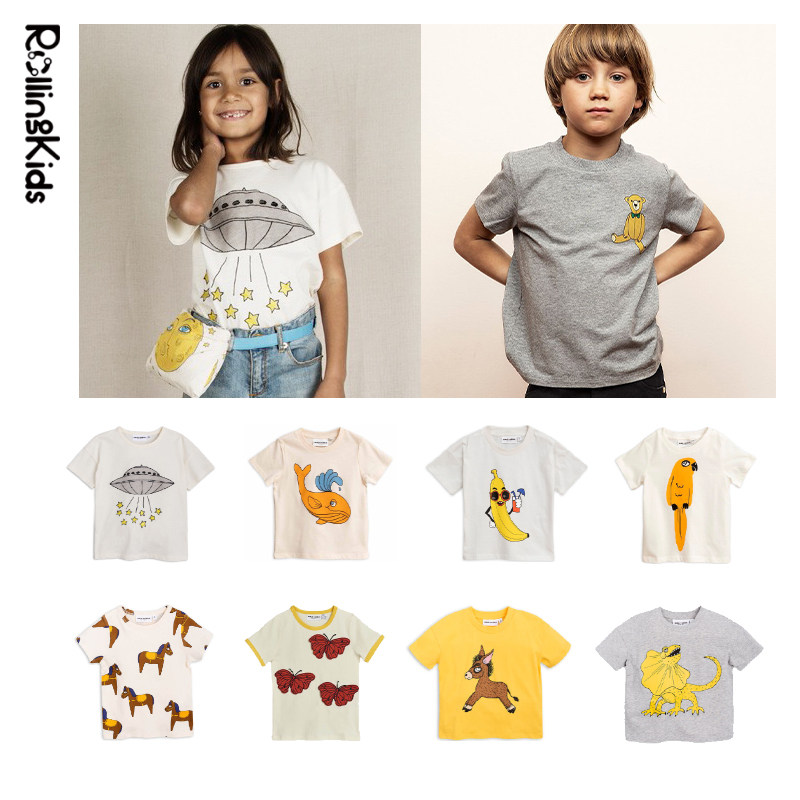 RollingKids | Mini Rodini 授权 儿童经典短袖T恤男女夏款