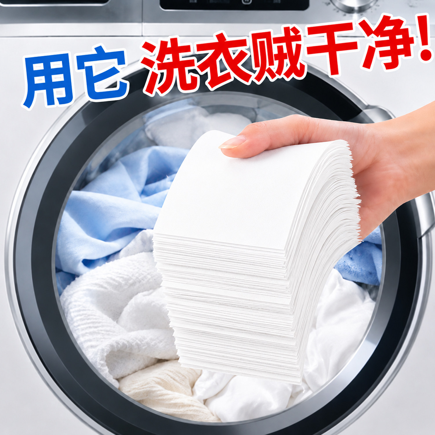 洗衣泡泡纸洗衣片香味持久超香洗衣神器强力去污渍留香抑菌柔顺