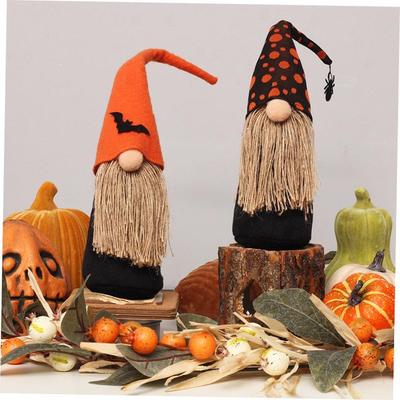 New Halloween Decorations Pumpkin Faceless Gnome Doll Forest