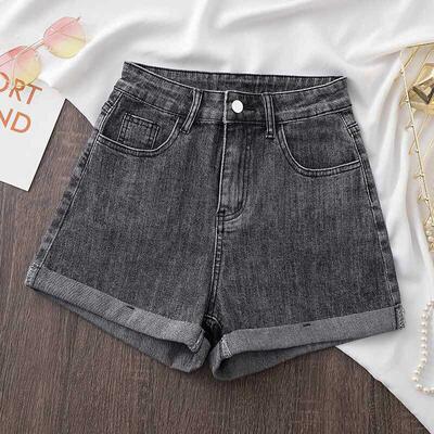 High Waist Denim Shorts For Women Vintage Sexy Shorts Jeans