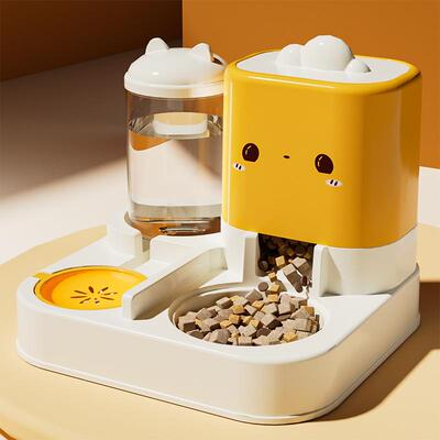 Hing宠物用品猫咪饮水机自动喂食器狗碗猫盆二合一饮水机猫碗