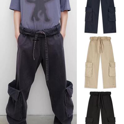 水洗做旧卷腰经典款系带