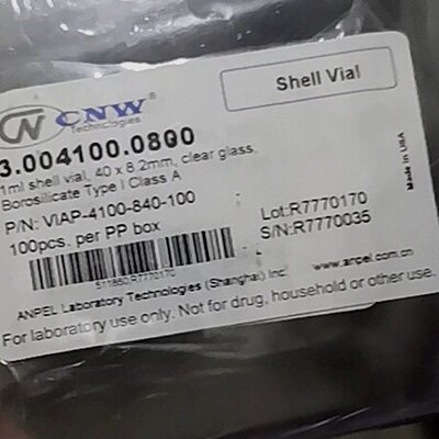 议价安谱压盖瓶 1mL透明压盖瓶， 8x40mm VIAP-4100-840-100正品1