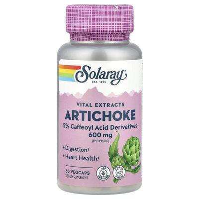Solaray,朝鲜蓟，600 毫克，60 粒素食胶囊（每粒胶囊 300 毫克）