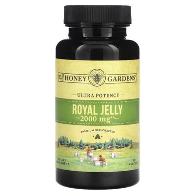 Honey Gardens,超优效，蜂统领浆，2000 毫克，30 粒素食胶囊