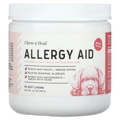 Chew + Heal,敏感缓解，宠物狗专用，90 片软咀嚼片