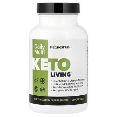 NaturesPlus,KetoLiving，每日多份，90 粒胶囊