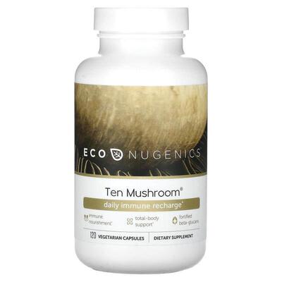 Econugenics,Ten Mushroom，120 粒素食胶囊