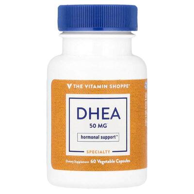 The Vitamin Shoppe,DHEA，50 毫克，60 粒素食胶囊