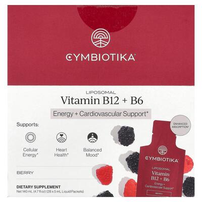 Cymbiotika,Liposomal Vitamin B12 + B6, Berry, 28 Liquid Pack