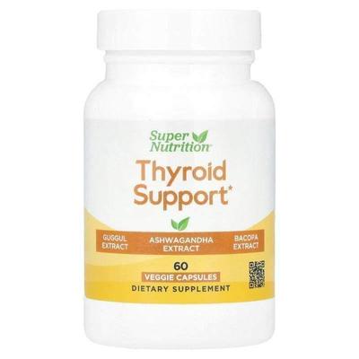 Super Nutrition,Thyroid Support, 60 Veggie Capsules