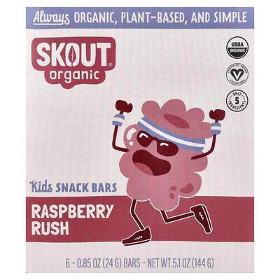 Skout Organic,Kids Snack Bars, Raspberry Rush