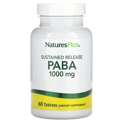 NaturesPlus,缓释 PABA，1000 毫克，60 片