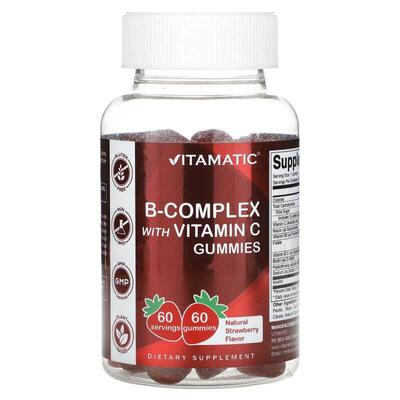 Vitamatic,含维生素 C 的 B 复合物软糖，草莓味，60 粒