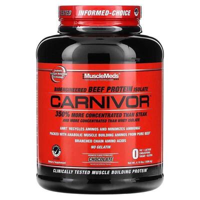 MuscleMeds,Carnivor，生物工程分离牛肉蛋白，巧克力味，4.19 磅