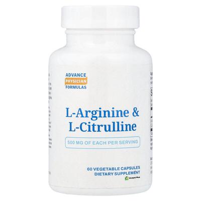 Advance Physician Formulas,L-Arginine & L-Citrulline, 60 Veg