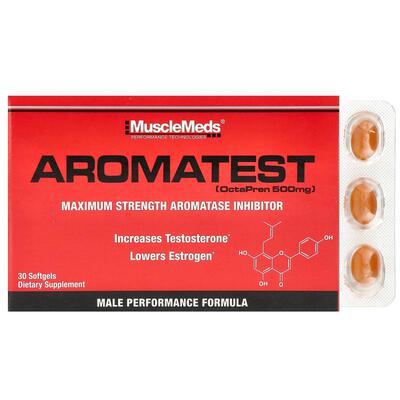 MuscleMeds,Aromatest，500 毫克，30 粒软胶囊