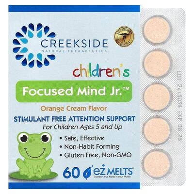 Creekside Naturals,Children's Focused Mind Jr，橙子奶油味，6
