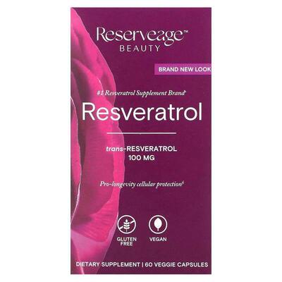 Reserveage Beauty,白藜芦醇素食胶囊，100 毫克，60 粒