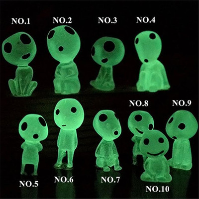 10pcs Fairy Garden Glow Dark Tree Elves Garden Decor Miniatu