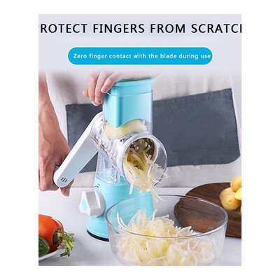3 In 1 Manual Rotary Cheese Grater, Handheld Shredder Slicer