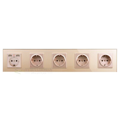 COSWALL 16A 1/2/3/4/5 Gang Russia Spain E Standard Wall Sock