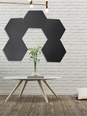 6PCS Acoustic Panels Hexagonal Sound Proof Padding Sound Da