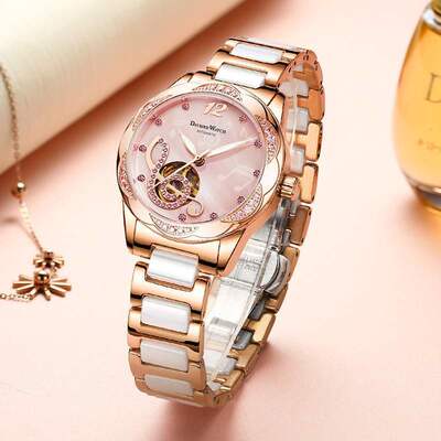 钢带女士防水手表Women's mechanical watch, fashion wa