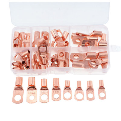 60PCS SC Bare Terminals lug Tinned Copper Tube Lug Ring Seal