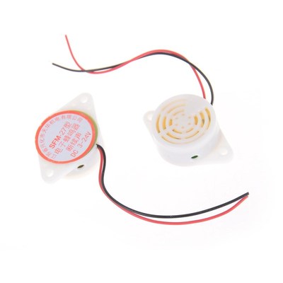 2PCS Electronic Buzzer Sounder White SFM-27 DC 3-24V 90DB In
