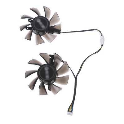 2Pcs 75mm/2.95in T129215BU 4Pin 12V 0.50A VGA Fan Graphics C