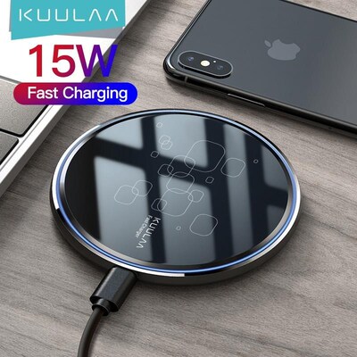 KUULAA 15W Qi Wireless Charger For Xiaomi Mi 9 Pro Mirror Wi