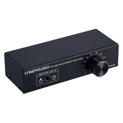 LYNEPAUAIO Audio Switcher 2 Input 1 Out XLR Switcher Fully B
